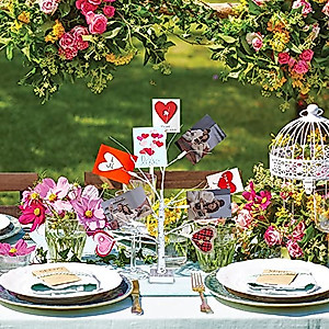 DEWBIN Money Tree Gift Holder, 24" 2FT Lighted Birch Trees Stands with LEDs, Battery Powered Timer with 12 Clear Clips, Display Card Photo Lottery for Christmas, Birthday, Wedding, Graduation (White)