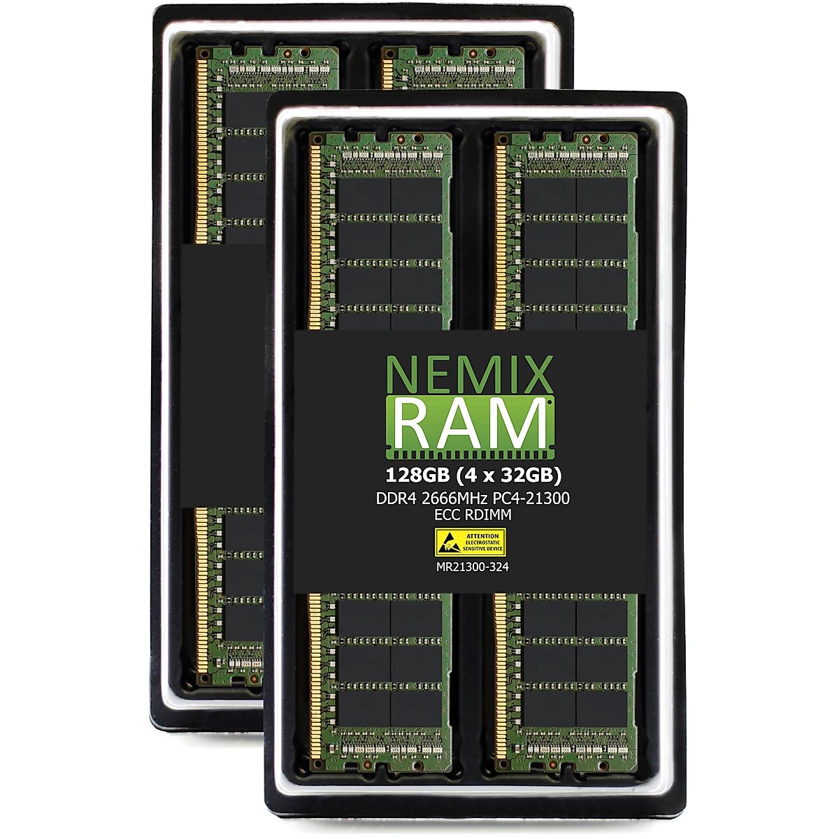 NEMIX RAM 128GB (4X32GB) DDR4 2666MHZ PC4-21300 2Rx4 1.2V CL19 288-PIN ECC RDIMM Registered Server Memory KIT