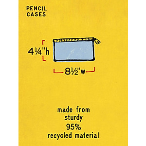 Blue Q Pencil Case - I'm a Girl, What's Your Super Power? Hefty zipper, sturdy and easy-to-wipe-clean, 95% recycled material, measures 4.25"h x 8.5"w