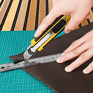 TIFICAL 3-Pack Box Cutter Utility Knife, Box Cutter Retractable Ultra Sharp Blade and Anti-Slip Rubber Handle, Box Cutter Knife Exacto Knife for Cutting Leather, Rubber, Cartons, Box Cutters