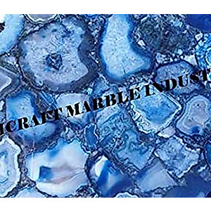 Blue Agate Stone Round 30" x 30" Inch Coffee & Centre Table Top, Blue Agate Stone Round Dining & Breakfast Table Top, Blue Agate Stone Round Conference & Meeting Room Table Top, Piece Of Conversation