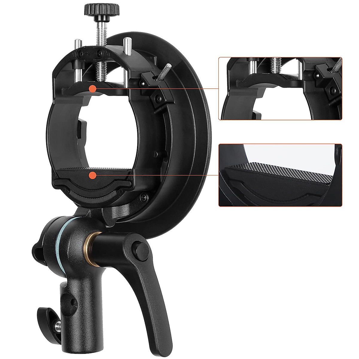 Godox 24x24inch 60x60cm Grid Strip Softbox with S2 S-Type Speedlite Bracket Bowens Mount for Godox V1 Series, AD200Pro, AD200, AD400Pro, V860II, TT350 Series Flash Speedlites