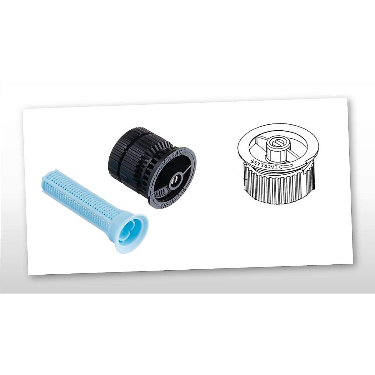 Modtek Replacement Pop UP Sprinkler Heads for RainBird, Hunter, Orbit Pop Up Sprinklers, Sprinkler Color May Vary. (5, 8AN)