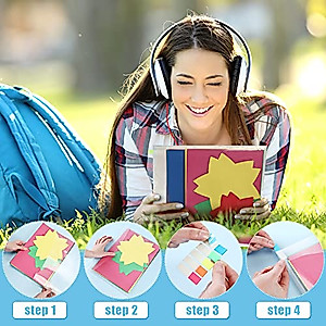 80 Pcs Scrapbook Paper Storage Organizer 12 x 12'' Waterproof Individual Top Loading Files with 100 Sticky Index Tabs Scrapbook Paper Storage for Holding Scrapbook Paper Cardstock Vinyl File Photos