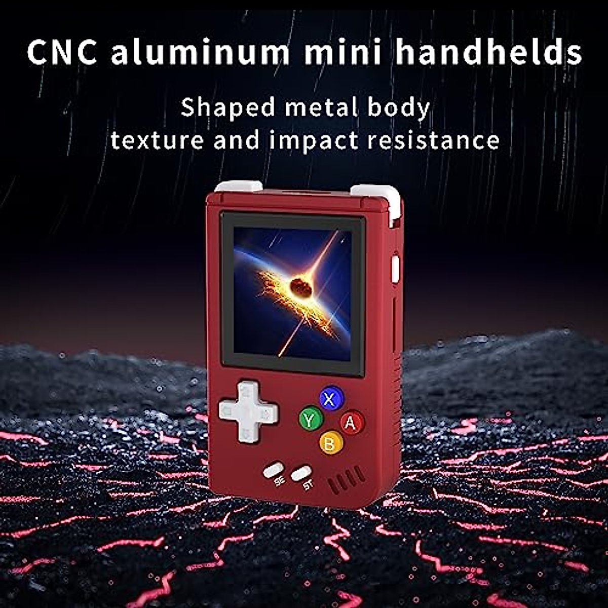 RG Nano Handheld Game Console 1.54 Inch IPS Screen Linux System Retro Video Games Consoles Portable Pocket Video Player 5000+ Games 64G (Magenta)