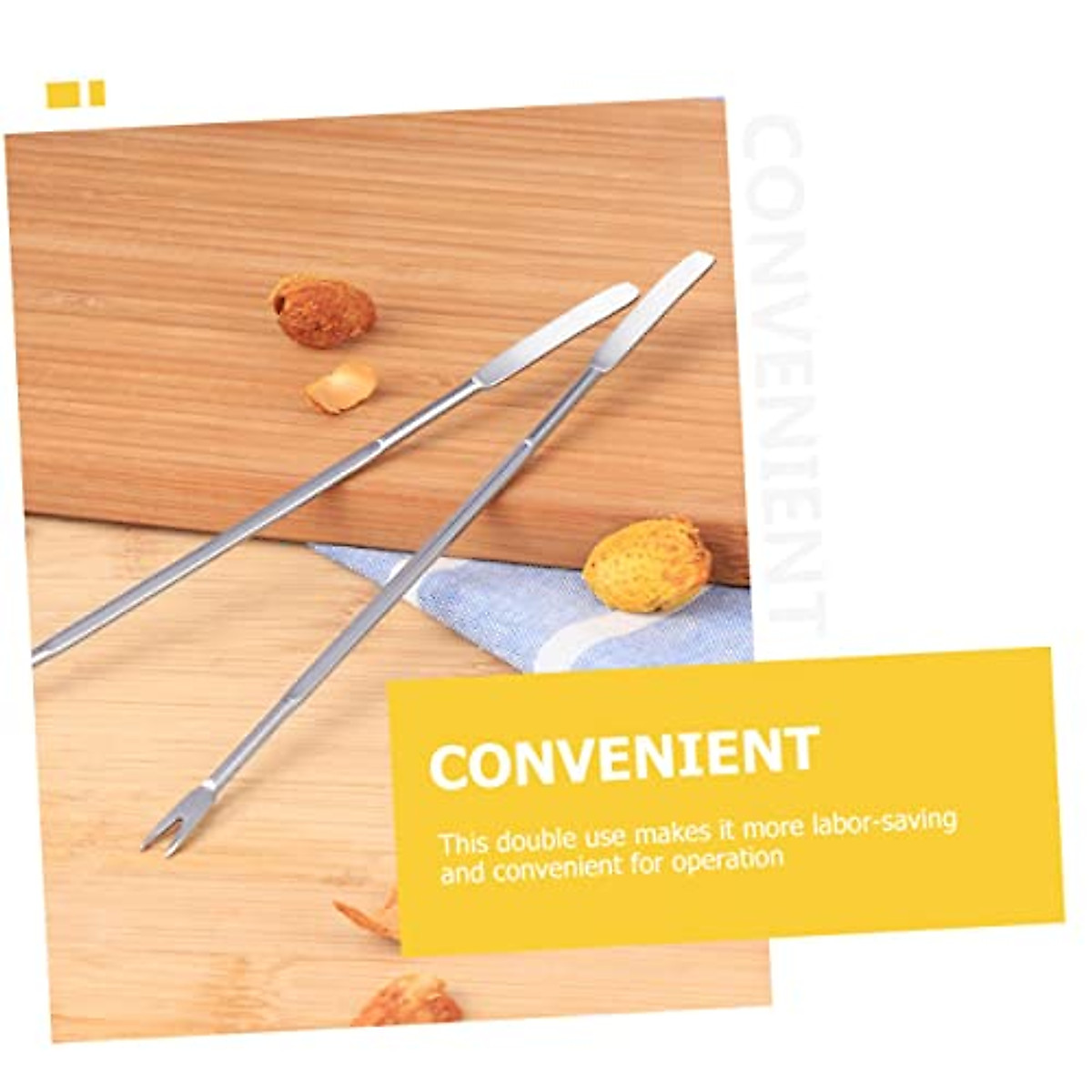 Housoutil 24pcs Multi-function Needle Tool Metal Forks Multipurpose Tool Seafood Needle Shellers Forks Pistachio Opener Seafood Accessory Crab Peeling Tools Seafood Fork Silver Crab