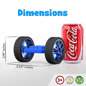 Hurtle Magnetic Building Blocks for Kids - Preschool Learning Toys Shapes Block Educational Magnet Tiles Kids Toy Set - Safe Durable Non-Toxic Magnetic Blocks for 3-Year-Old and Up HURMT83 (83 pcs)