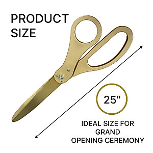New Edition Grand Opening Scissors – 25'' Scissors Gold with Golden Blades for Ribbon Cutting Ceremony