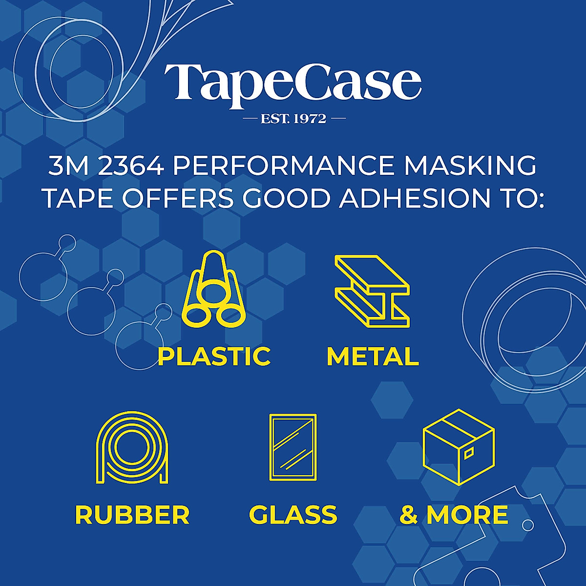 3M 2364 Performance Masking Tape - 0.50 in. x 180 ft. Tan, Rubber Adhesive, Crepe Paper Backing Painters Tape Roll