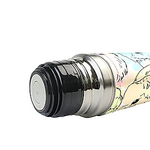 ALAZA 17 oz Watercolor Rabbit Bunny Double Wall Vacuum Cup Insulated Stainless Steel PU Leather Travel Mug, Christmas Birthday Gifts for Mom Dad Boys Girls Kids Lover Friends