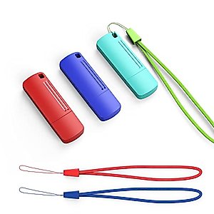 K&ZZ 32GB Flash Drives 3.0 with Lanyard 3 Pack 32 GB USB 3.0 Thumb Drive USB Stick 32G USB 3.0 Flash Drive Zip Drives for Data Storage (Red Blue Cyan)