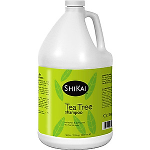 ShiKai Tea Tree Shampoo (1 Gallon) Wake Up with Peppermint & Tea Tree | Refresh & Stimulate Your Scalp | Soap Free Alternative | Moisture for Daily Use