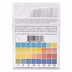 pH Strips, 0-14 Scale, for Testing Water pH, Made of Premium Litmus Paper (100 Strips)