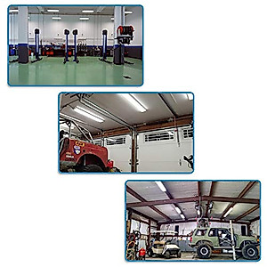 LED Utility Shop Light 4ft 5500 Lumens Super Bright 50W 5000K Daylight ETL Certified LED Garage Lights Durable LED Fixture with Pull Chain Mounting and Daisy Chain Hardware Included