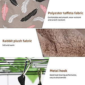 Hamster Hammock and chinchilla Hanging Tunnel Toys, Warm Bed and Gaming Platform, Include Guinea Pig Hammock False Vines Hideouts, Suitable for Hamster Chinchilla Sugar Glider Guinea Pig Squirrel