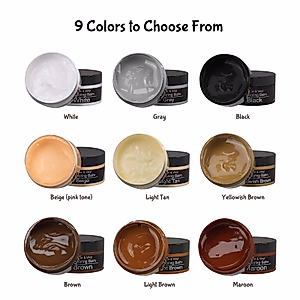 NADAMOO Maroon Leather Recoloring Balm with Mink Oil Leather Conditioner, Leather Repair Kits for Couches, Restoration Cream Scratch Repair Leather Dye For Vinyl Furniture Car Seat, Sofa, Shoes