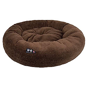 Bessie and Barnie Snuggle Dog Bed - Extra Plush Fabric Dog Bean Bag Bed - Reversible Circle Dog Bed - Machine Washable Donut Dog Bed - Calming Dog Bed - Multiple Sizes & Colors Available