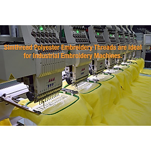 Simthread Polyester Embroidery Thread – 5500Y Huge Spools