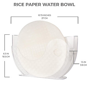 Dkarmin Rice Paper Water Bowl, Spring Roll Water Bowl, Vietnamese Spring Roll Wrapper, Water Bowl for soaking Rice Paper to make Spring Rolls, Banh trang holder