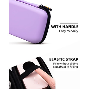 Phomemo Label Printer Case Hard Carry Case Compatible D30/D110/T02/M110/M02 Label Printer, Label Maker Labeler Storage Holder,Purple
