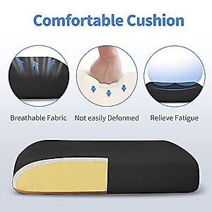 HOMEFUN Desk Chair with Wheels, Black Office Chair, Ergonomic Mesh Rolling Chair with Flip-up Armrests and Lumbar Support, Swivel Task Computer Chair