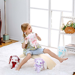 YOMOTREE Stuffed Animal Doll Plush Toys, Plushie Animal Toys, Cute Plush Animals, Lolita Bunny 9 Inches, Children's Gifts Rabbit (Pink)