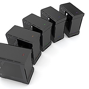 Phanteks (PH-ES314ETG_BK) EVOLV mATX Tempered Glass Edition Aluminum Exterior RGB LED Illumination Micro Tower Case, Satin Black