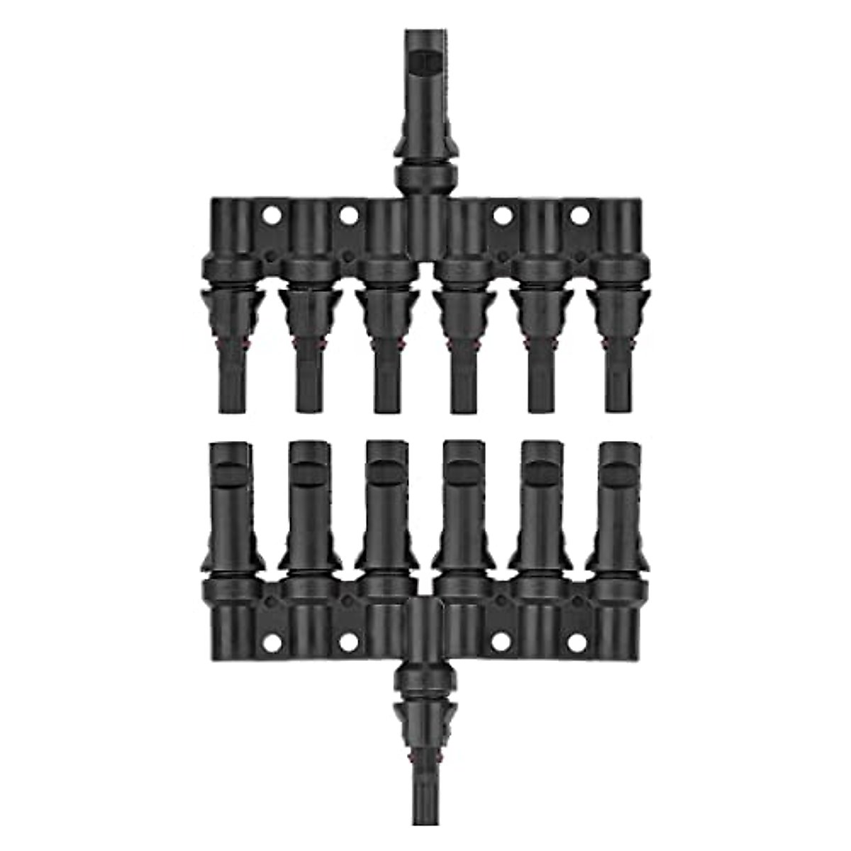 1 to 6 Solar Panel Connector - 6 Way Y Branch DIY Mount Tool Solar Parallel Connector in Pair - Solar Wire Connectors for Connection Between Solar Panels