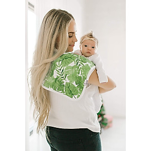 Copper Pearl Premium Baby Burp Cloths - 3-Pack Large Cotton Burp Cloths, Extra Soft Spit Up Rags with 3 Absorbent Layers, Perfect for Baby Boy and Baby Girl Gifts (21" x 10" Size, Noah Set)