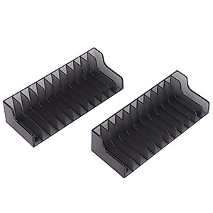 2 Pack Game Storage Bracket for Nintendo Switch Lite (Up to 24 CD Disc), Game Holder Rack Organizer for Gaming Blu-Ray Disks, Black