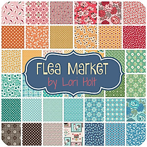 Flea Market Fat Eighth Bundle (39 Pieces) by Lori Holt for Riley Blake 9 x 21 inches (22.86 cm x 53.34 cm) Fabric cuts DIY Quilt Fabric