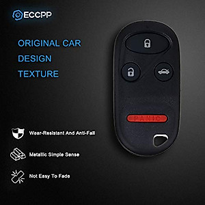 ECCPP KOBUTAH2T Replacement Keyless Entry Remote Key Fob for Honda for Accord keyless for Acura TL key fob KOBUTAH2T 72147S84A01 72147S0KA02 (Pack of 1)