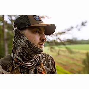 First Lite Aerowool Merino Wool Neck Gaiter - Ultralight Camo Hunting Face Mask - First Lite Specter - One Size