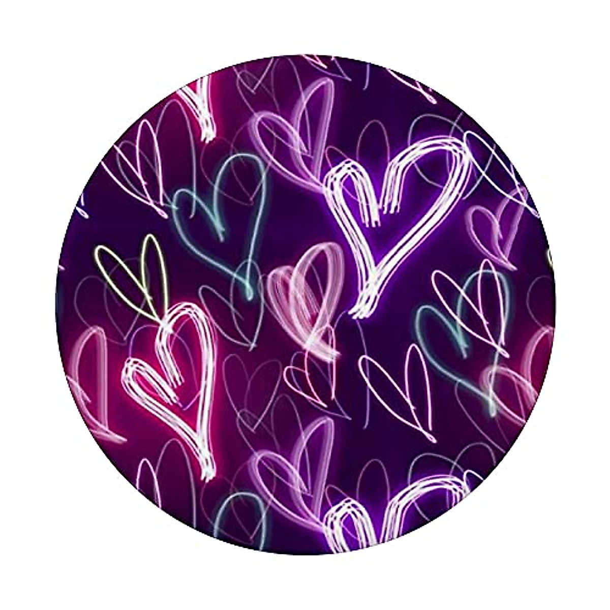 Purple Heart Abstract Colors Mixte lovers PopSockets Swappable PopGrip