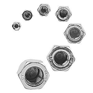 XINGYHENG 140Pcs 7Kinds 304 Stainless Steel M3 M4 M5 M6 M8 M10 M12 Acorn Cap Nut Decorative Hex Cap Dome Nuts Assortment Kit