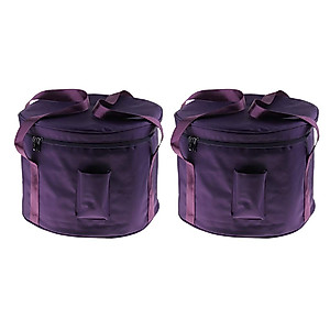 gazechimp 2 Pcs 14in Bowl Carry Cases Travelling Bags Carrier