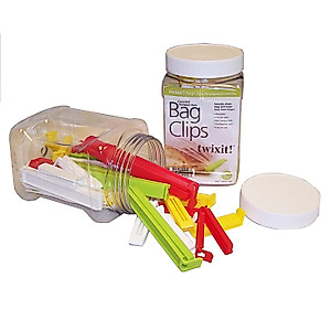 Linden Sweden Twixit! Bag Clips - Set of 27 - Keep Food Fresh, Prevent Spillage - Great for Storage and Organization - Microwave, Freezer and Dishwasher-Safe - BPA-Free