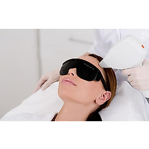 IPL190nm to 2000nm Laser Safety Glasses , UV Blocking Laser Glasses Eye Protection Protective Goggles Eyewear for Hair Removal Treatment and Laser Cosmetology Operator Eye Protection Adjustable Temple