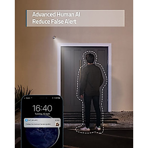 eufy Security Solo OutdoorCam C22, All-in-One Outdoor Security Camera with 1080p Resolution, Spotlight, Color Night Vision, No Monthly Fees, Wired Camera(Renewed)