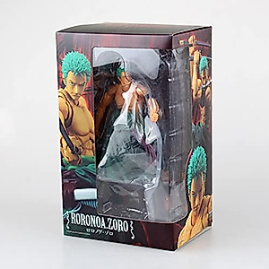 HOUYSA Japanese Animation Integrated Rolonoa Zoro Statue Fighting Version. Pirate King Three Knife Flow Movable Solon PVC Action Model Series Cool Stunt Doll Toys