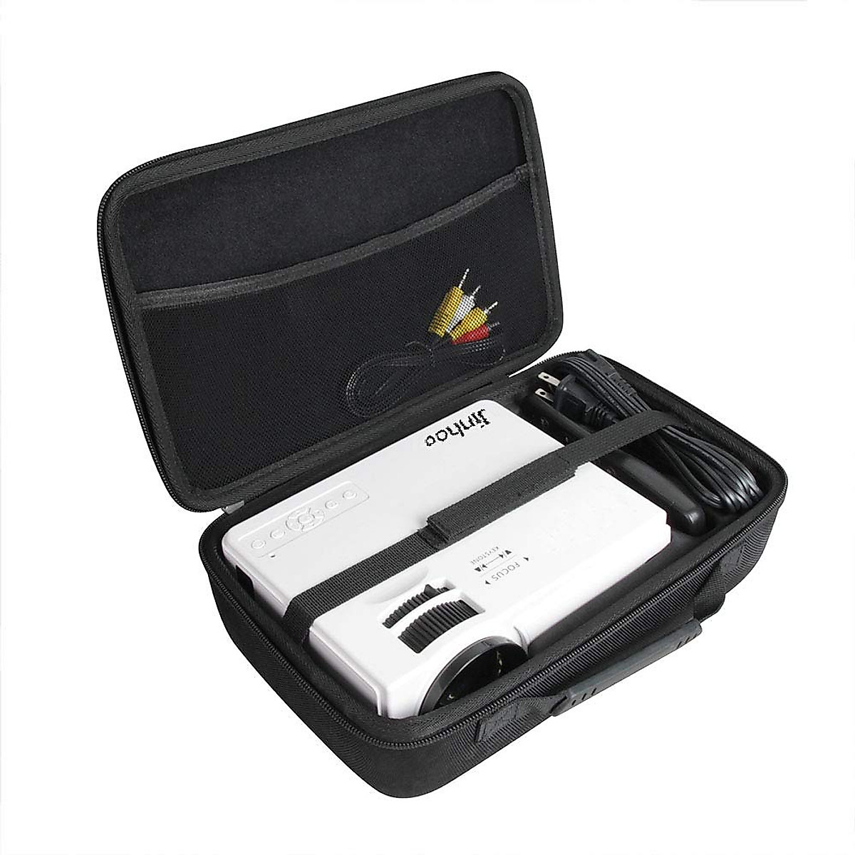 Hermitshell Travel Case for Jinhu Projector 2021 Upgrade 7500L / Jinhu Mini Video Projector 6500 Brightness 1080P Supported Portable Outdoor Movie Projector
