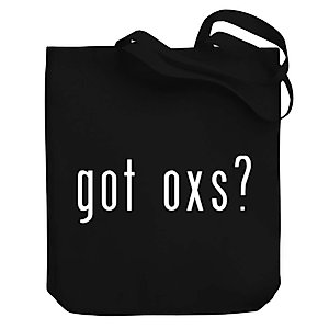 Teeburon Got Oxs? Linear Canvas Tote Bag 10.5" x 16" x 4"