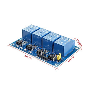 SunFounder Lab 4 Relay Module 5V 4 Channels Relay Module Compatible with Arduino R3 1280 Arm PIC AVR STM32