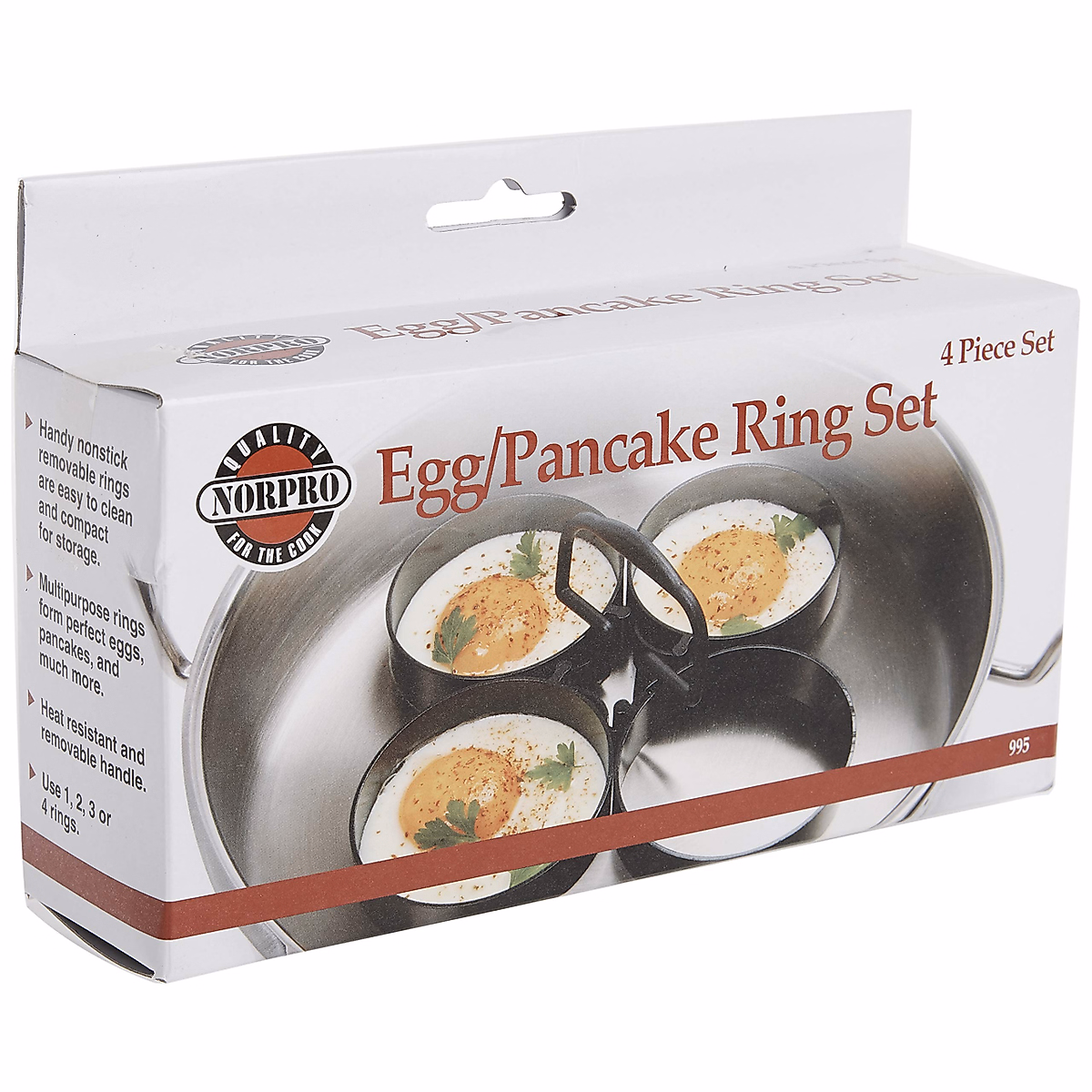 Norpro Nonstick Egg/Pancake Rings, 4 Piece Set