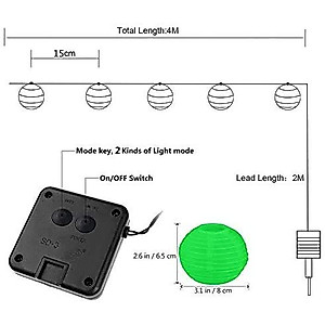 Bawoo Solar Garden Lanterns, Waterproof 30 Outdoor Solar String Lights for Garden Outdoor Wedding Party Colorful