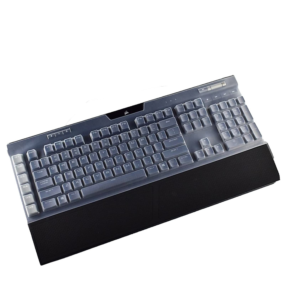 for Corsair K95 RGB Platinum Wired Gaming Mechanical Keyboard Cover Skin Film Office Desktop Anti Dust Cover Silicone Protector (Size : Clear)