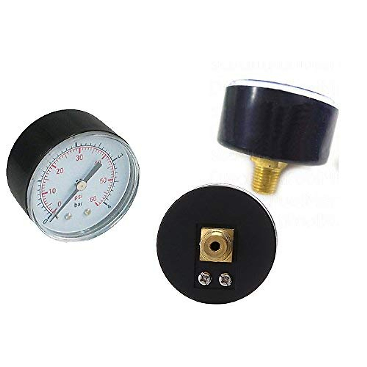 CMP Pressure Gauge 0-60 PSI for Pentair and Hayward Pool Filter Back Mount