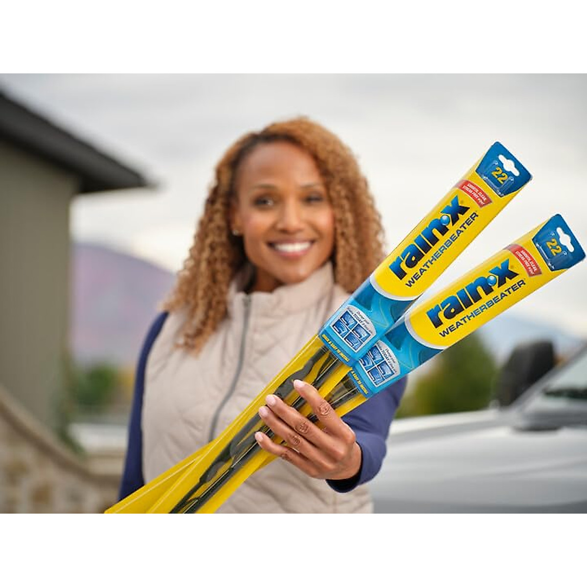 Rain-X 820149 WeatherBeater Wiper Blades, 22" Windshield Wipers (Pack of 2), Automotive Replacement Windshield Wiper Blades That Meet Or Exceed OEM Quality And Durability