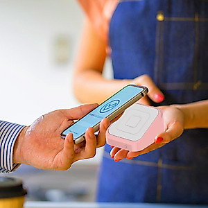 Dock Compatible with Square Reader 2nd Generation, Square Card Reader Stand Holder, Anti-Sleep Button, One Click to Turn On, Pink.