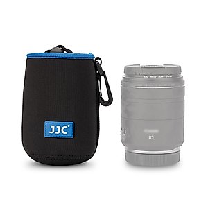 JJC Drawstring Neoprene Camera Lens Pouch Case, Protective Lens Bag for Mirrorless Lenses Up to 3.5 x 5.9 (D X H) for Canon RF 24-240mm EF-S 18-55mm f/3.5-5.6 Ni 55-200mm f/4-5.6G and More